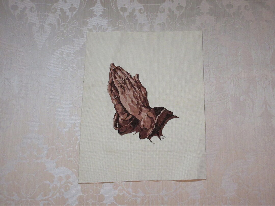 Vintage Albrecht Dürer Praying Hands Cross Stitch Sampler to Frame - Etsy