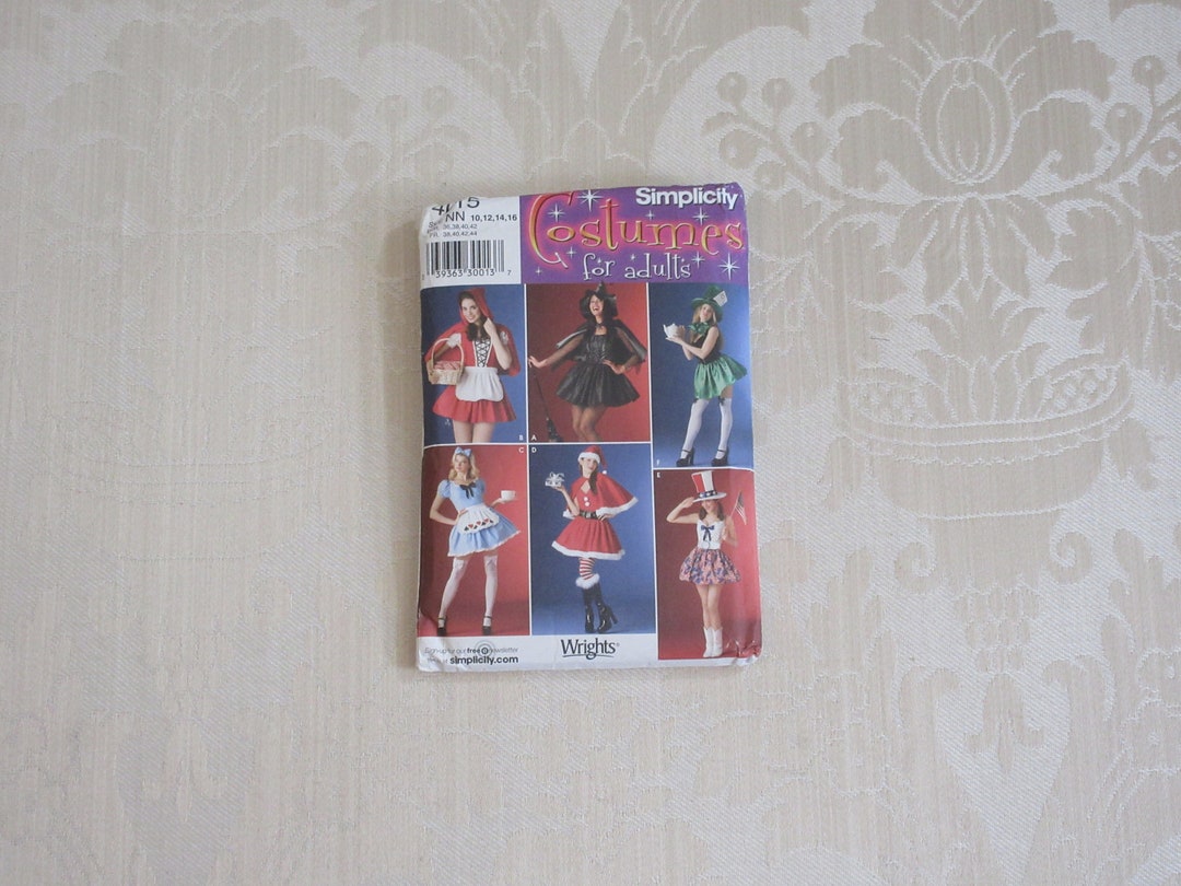 Cosplay Alice Red Riding Hood Witch Mini Dress Costume Pattern Sz10-16 ...