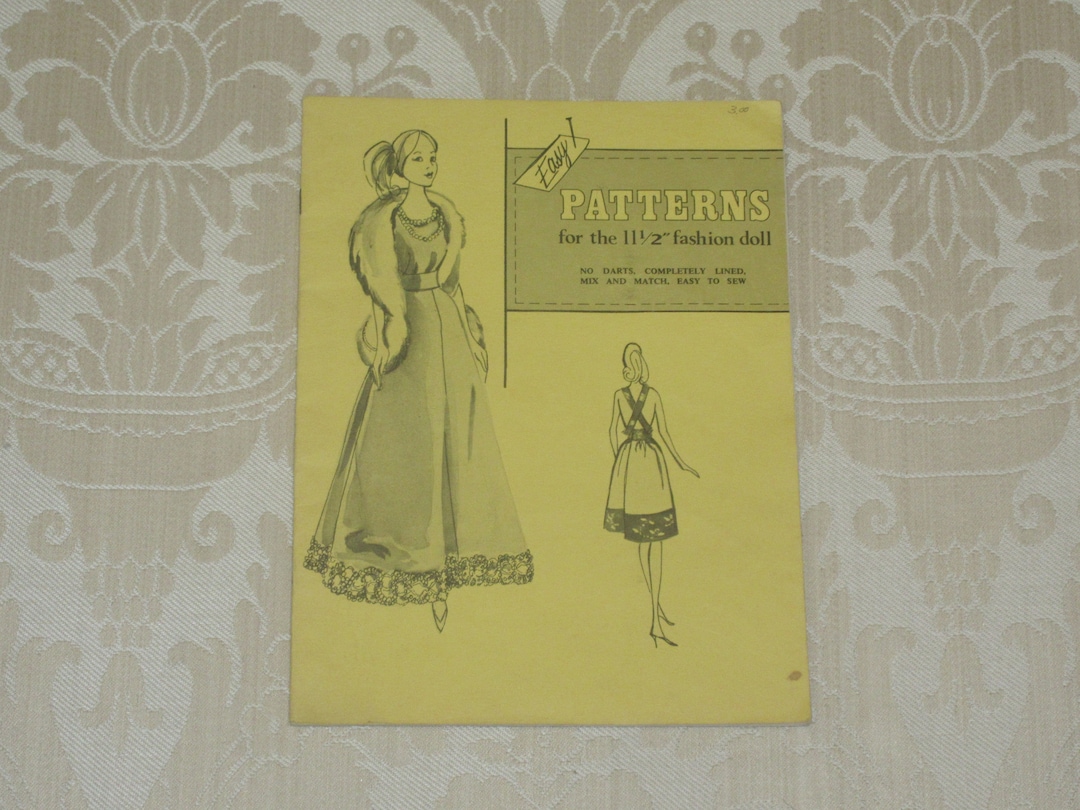 Vintage 70's Retro Barbie Fashion Doll Pattern Booklet Dresses Stole ...