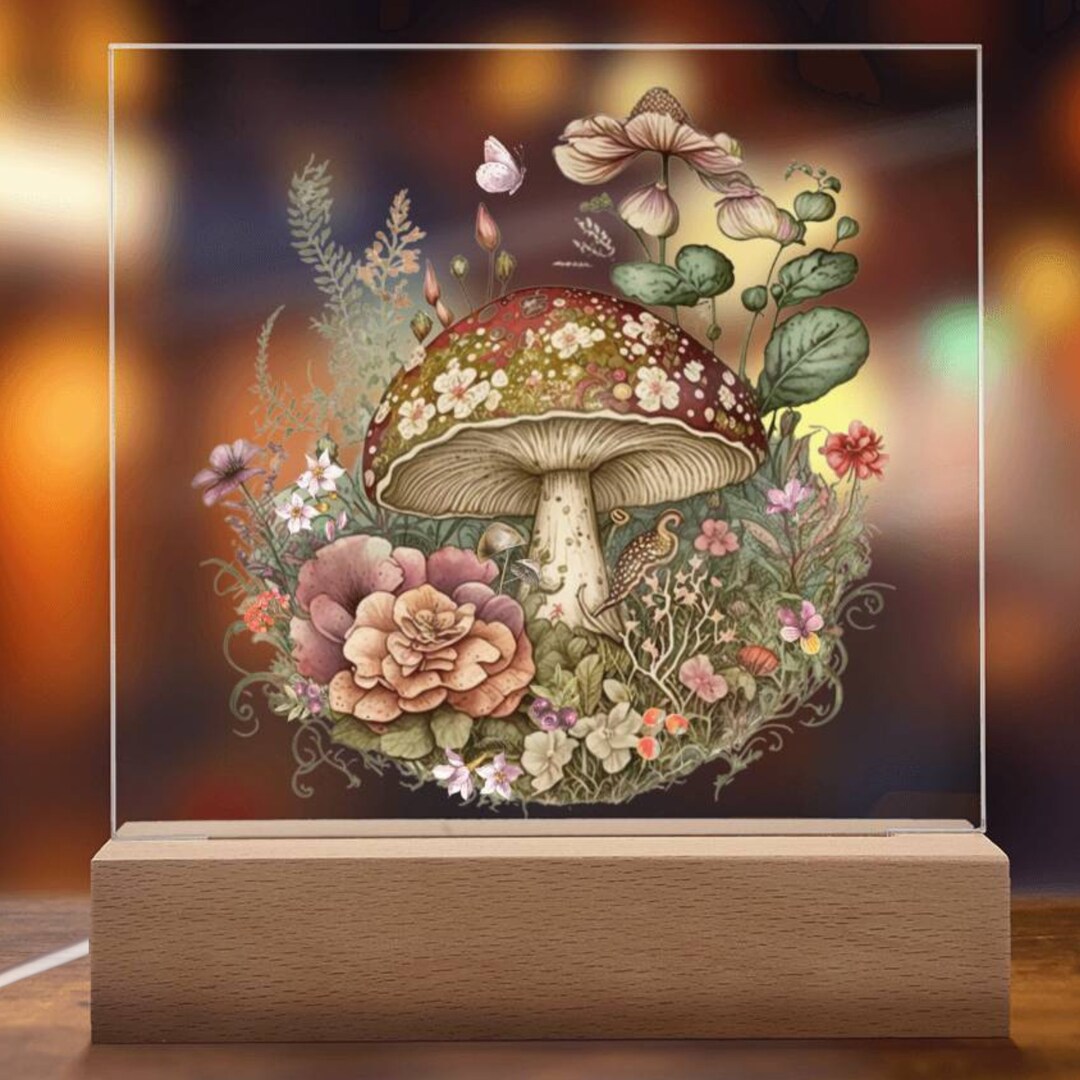 Cottagecore Mushroom LED Light | Cottagecore Mushroom Lamp - Nature ...