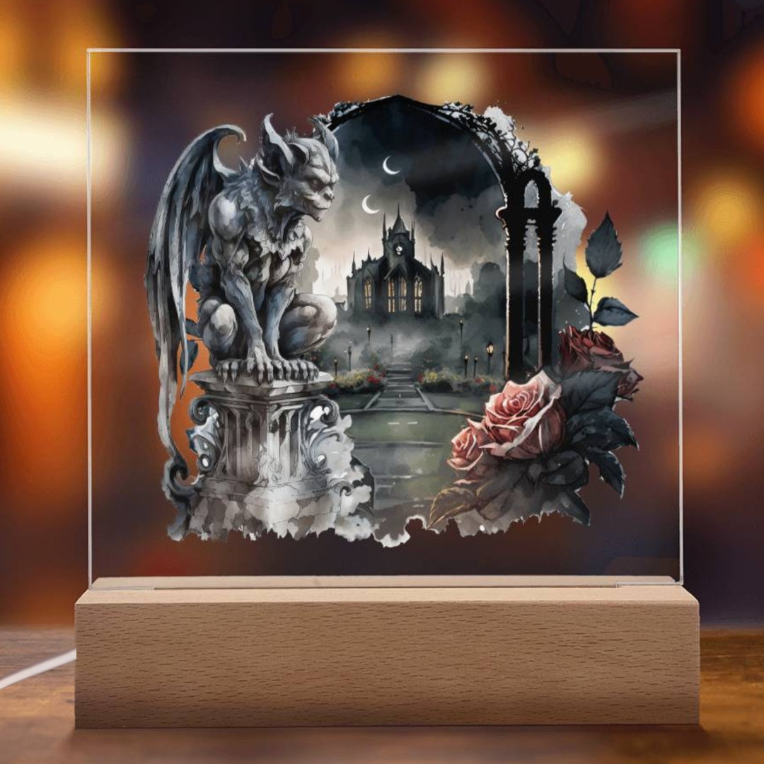 Gargoyle LED Light | Halloween Decoration - Gargoyle Lamp - Gothic ...