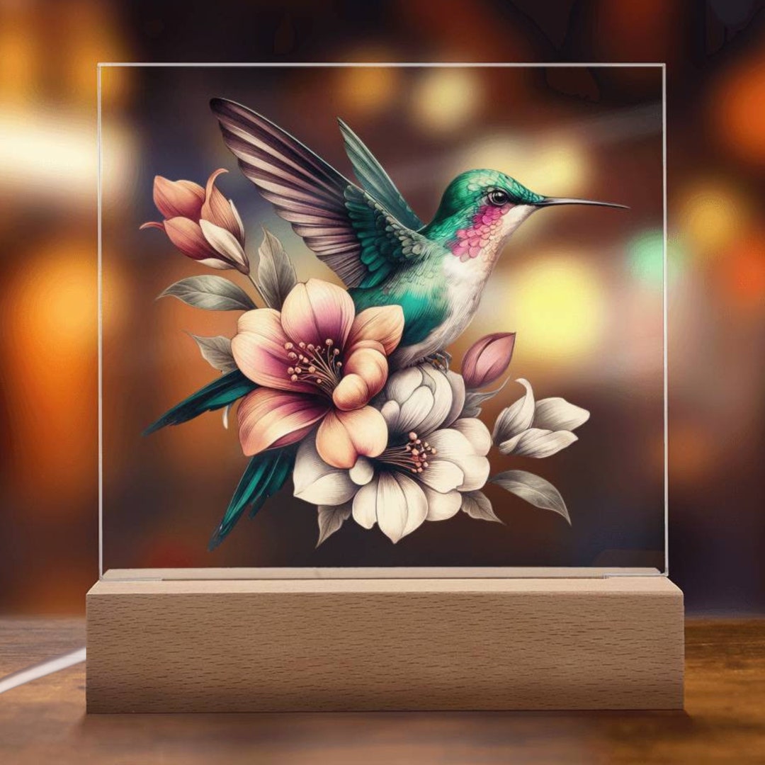 Hummingbird Acrylic LED Light | Hummingbird Lamp - Hummingbird Gifts ...