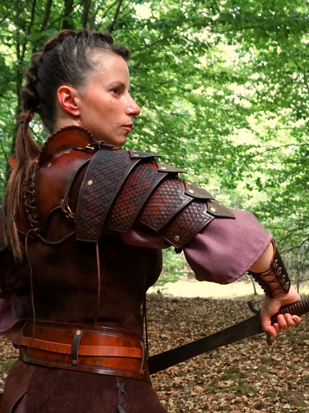 Dragonscale Shoulder Pauldrons Dragon Scale Shoulder Armor Leather ...