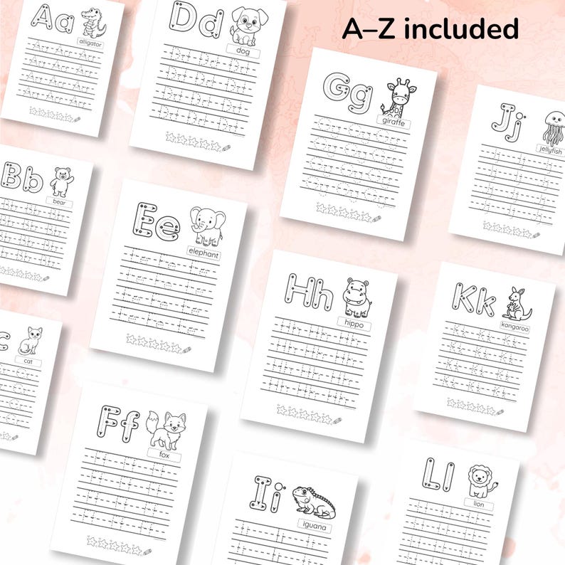 Alphabet Tracing Worksheets A-Z | A to Z Tracing | Preschool ABC ...