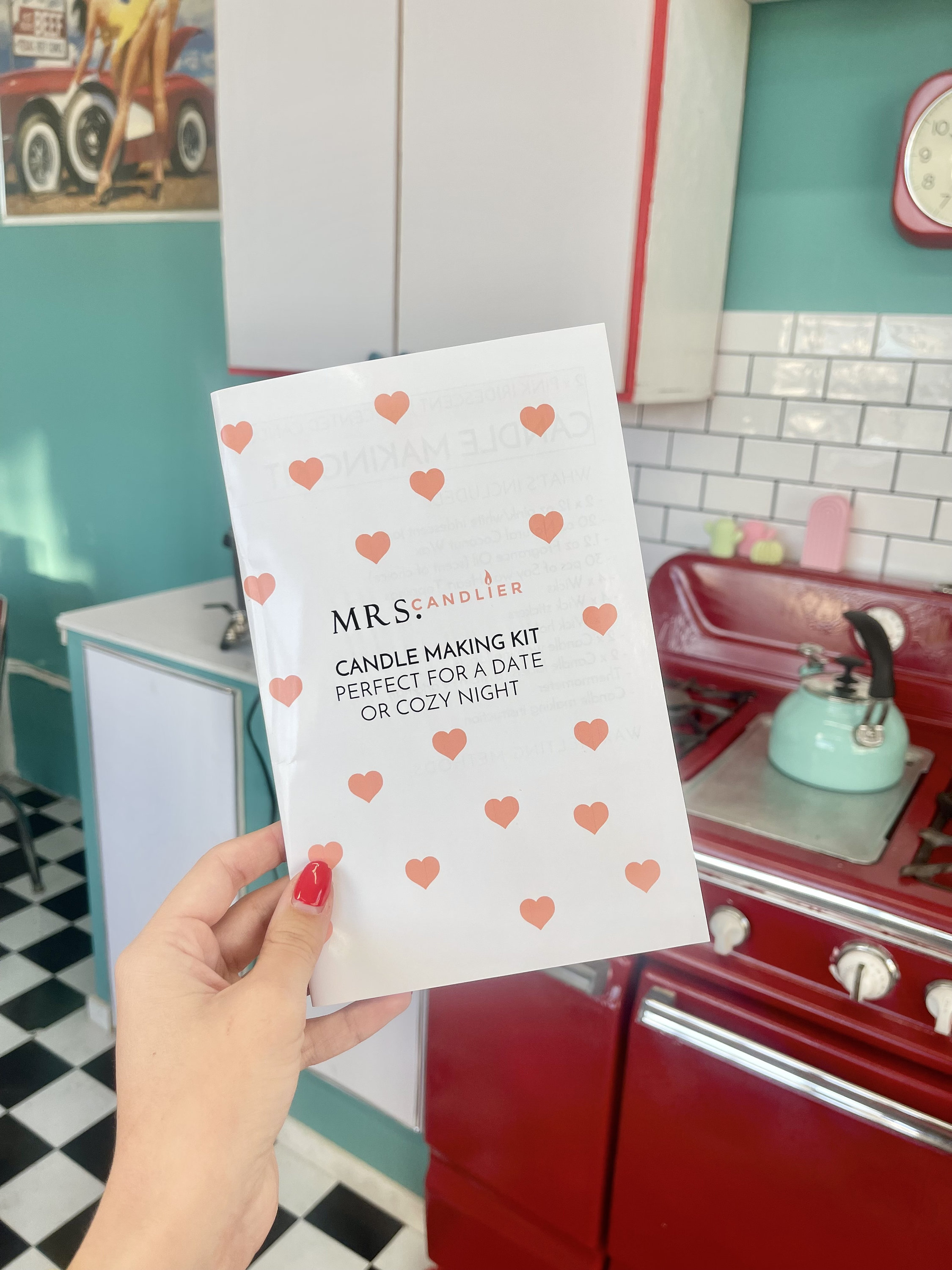 Candle Making Kit Valentine's Day Date Idea 2 Big Candles DIY Pink Two ...