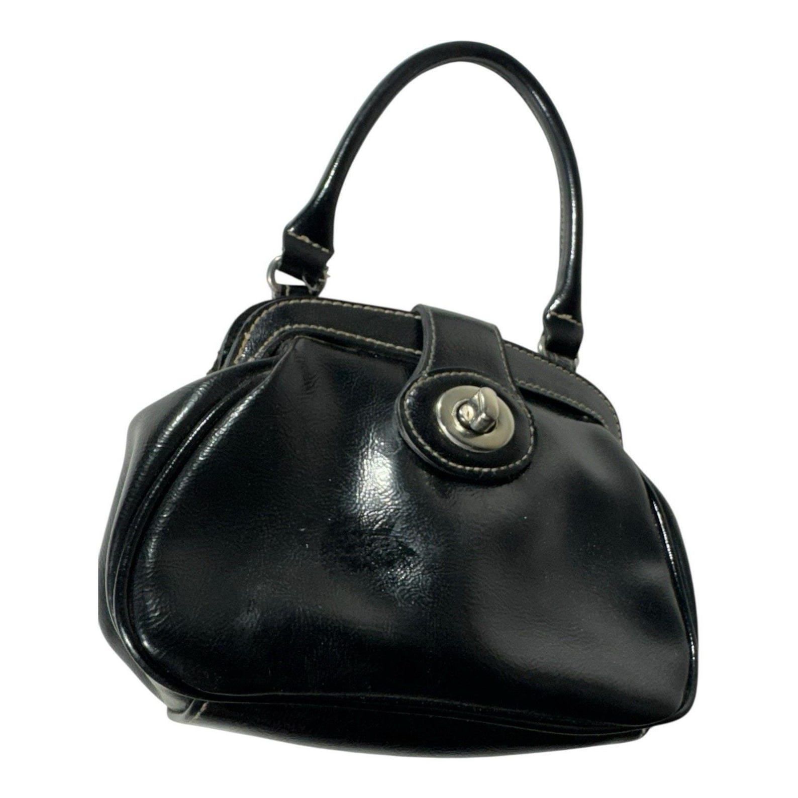 90s Y2K Vtg Micro Mini Purse Black Patent Leather Wristlet Party Bag ...