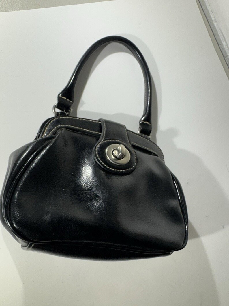 90s Y2K Vtg Micro Mini Purse Black Patent Leather Wristlet Party Bag ...