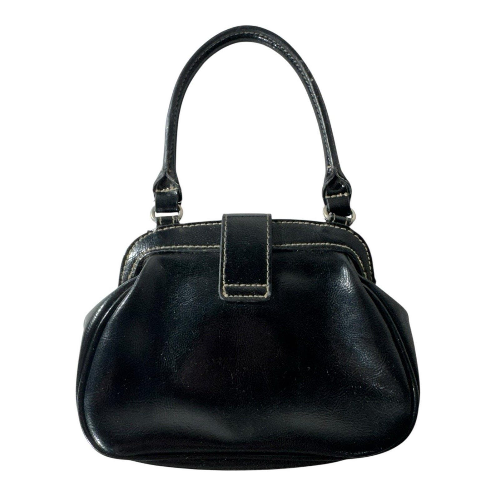 90s Y2K Vtg Micro Mini Purse Black Patent Leather Wristlet Party Bag ...