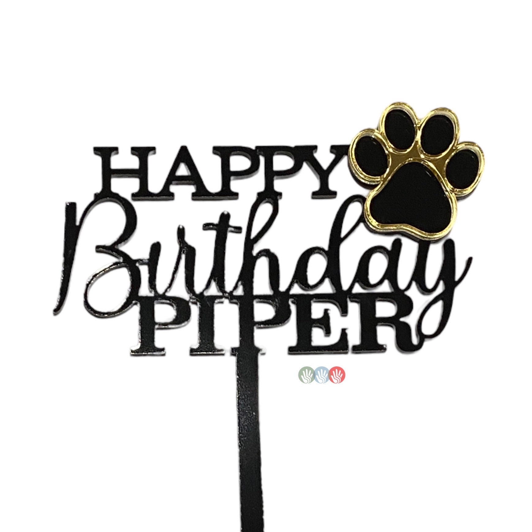 Pet Cake Topper Dog Cake Topper Cat Cake Topper Paw - Etsy