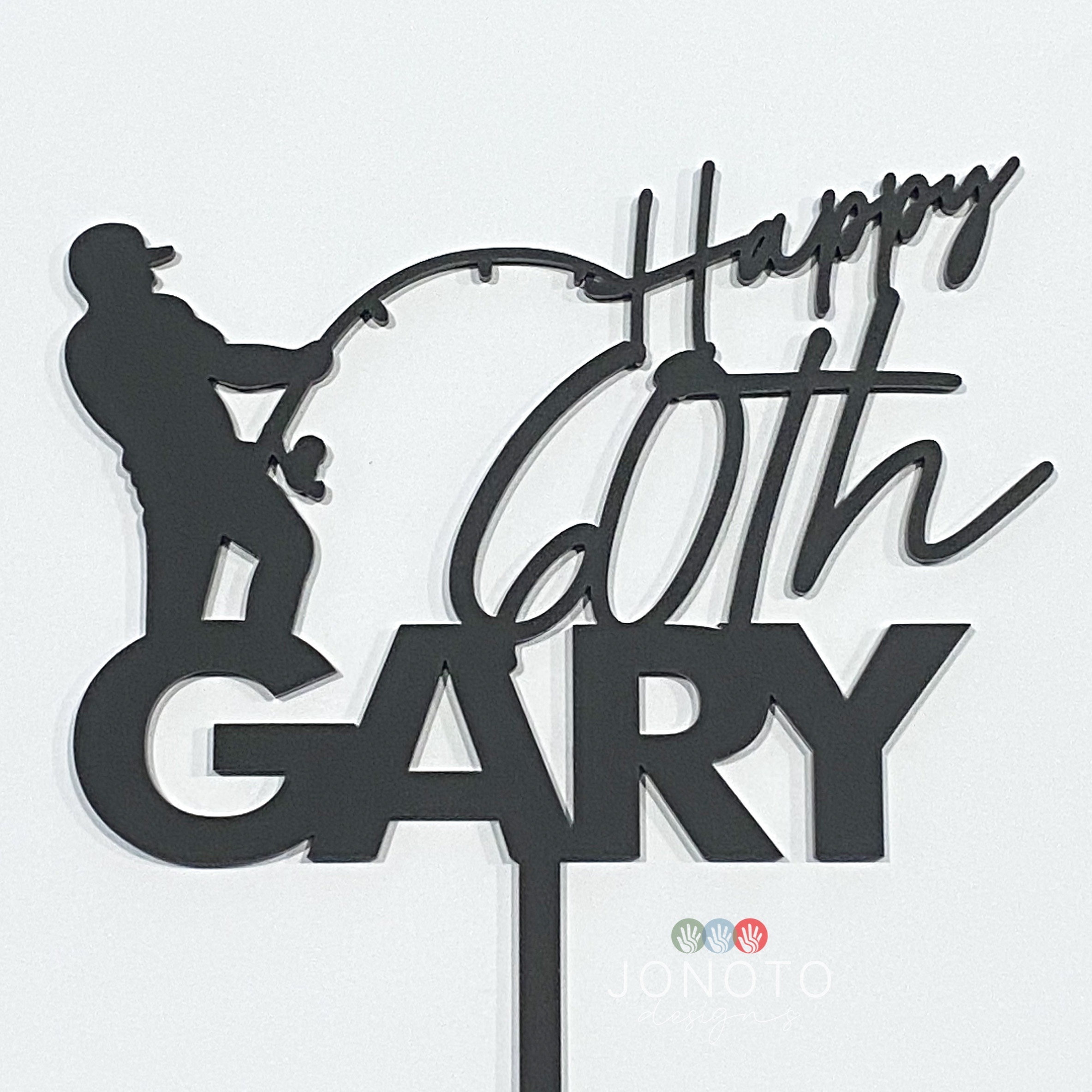 Fishing Topper Personalised Cake Topper Angling Cake Topper Acrylic ...