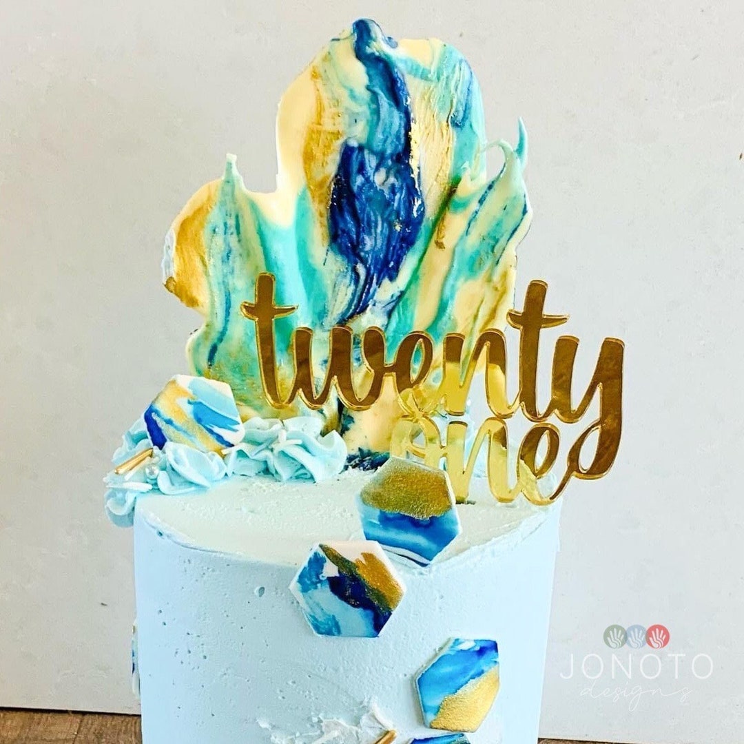 Twenty One Birthday Cake Topper | Age Cake Topper | Birthday Cake ...
