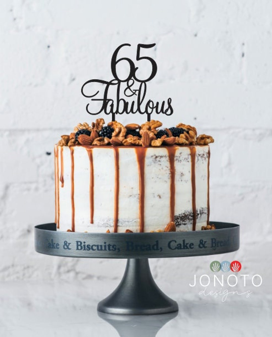 Cake Topper | Acrylic Cake Topper | 65 & Fabulous Cake Topper ...