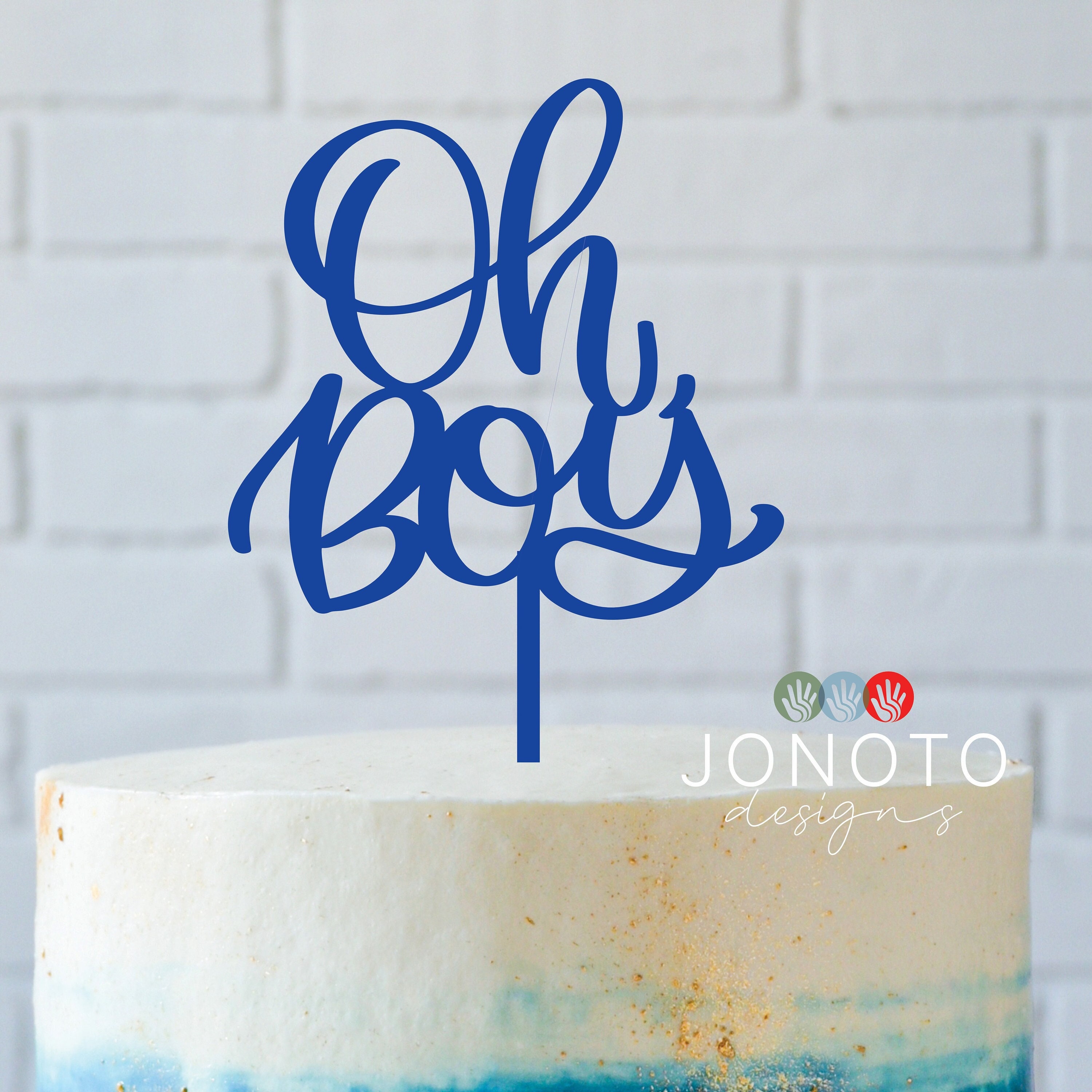 Oh Boy Cake Topper | Baby Shower Cake Topper | Cake Topper | Acrylic ...