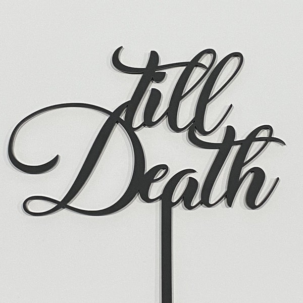 Til Death Cake Topper - Etsy UK