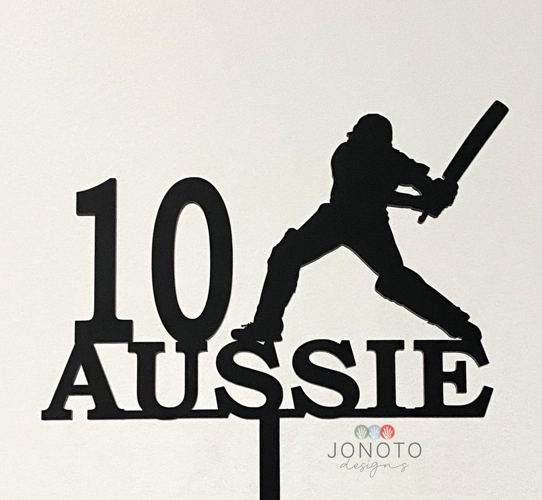 Personalised Cricket Player Topper Personalised Cake Topper Batsman ...