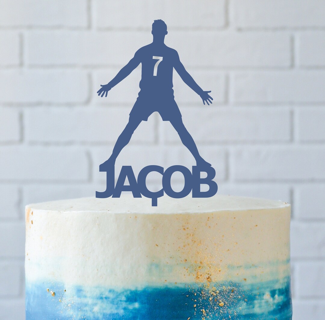 Footballer Cake Topper | Personalised Cake Topper | Birthday Cake ...