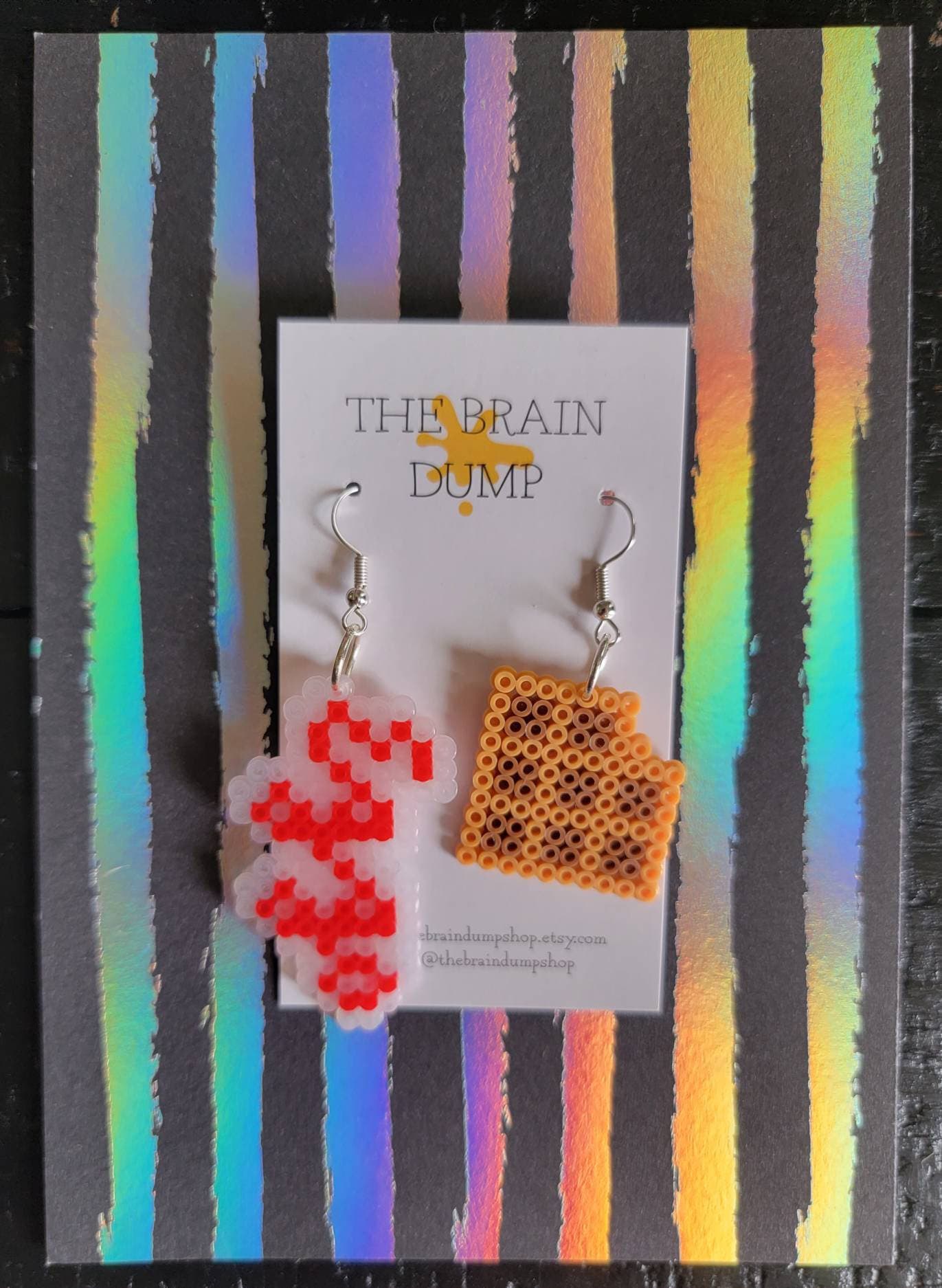 Stranger Things Inspired Mini Perler Beads Pendientes colgantes Hama ...