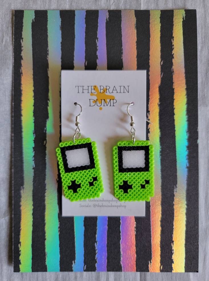 This Ain't No Game, Boy! Gameboy Mini Perler Beads Dangle Earrings ...