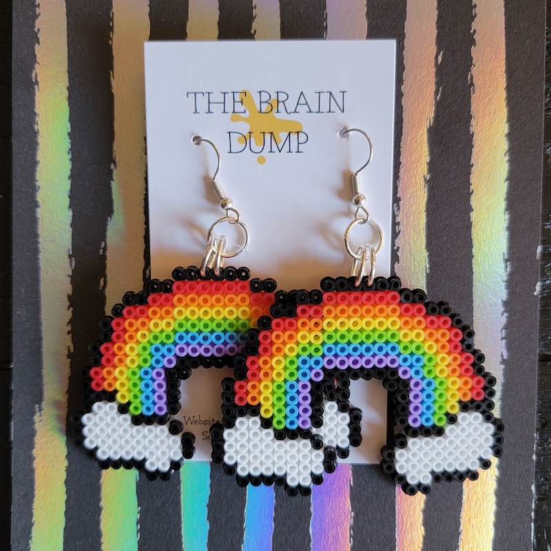 Perler Bead Earrings - Etsy
