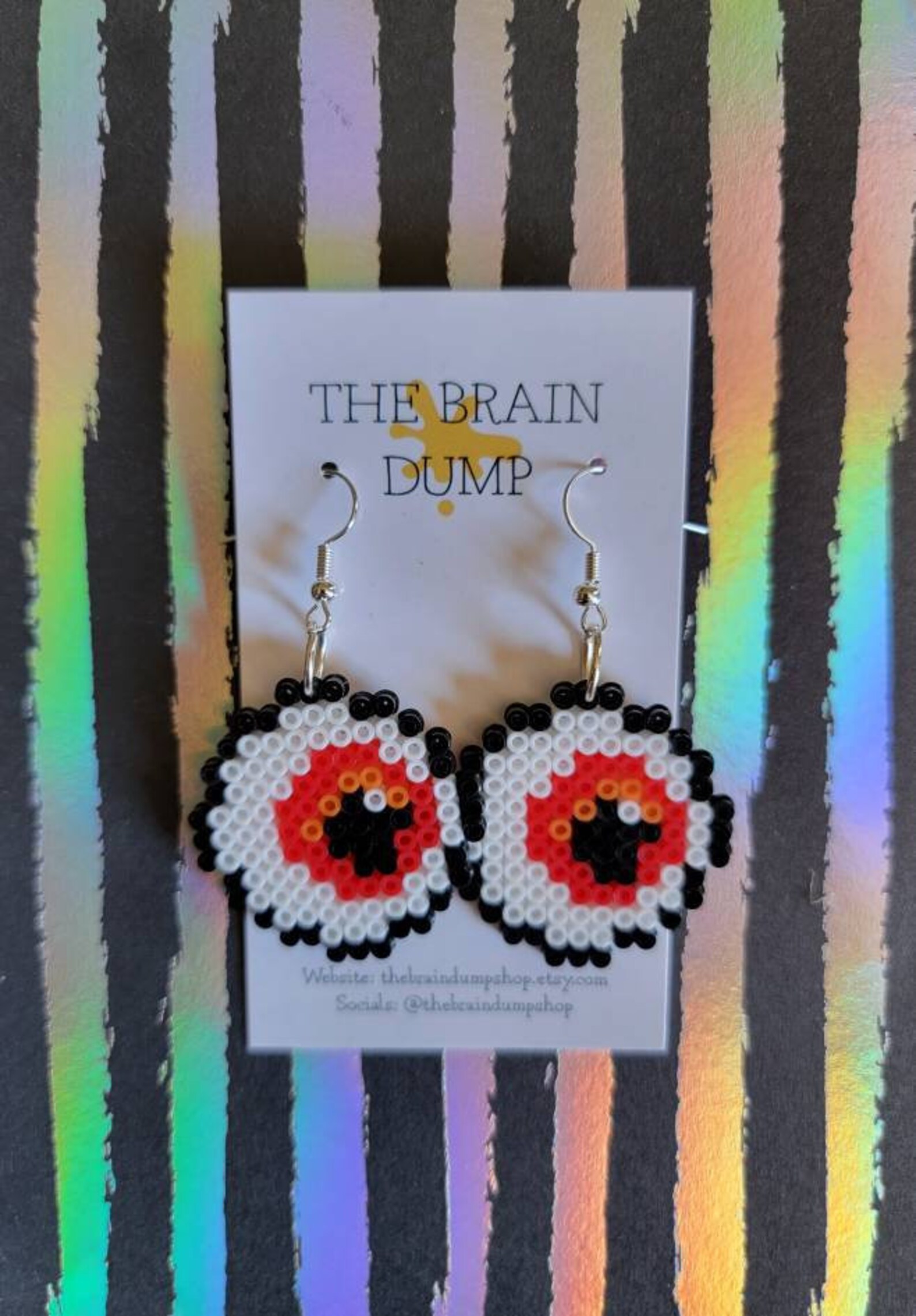 Eye See You! Mini Eyeball Perler Beads Earrings Cute Jewelry Nostalgic ...