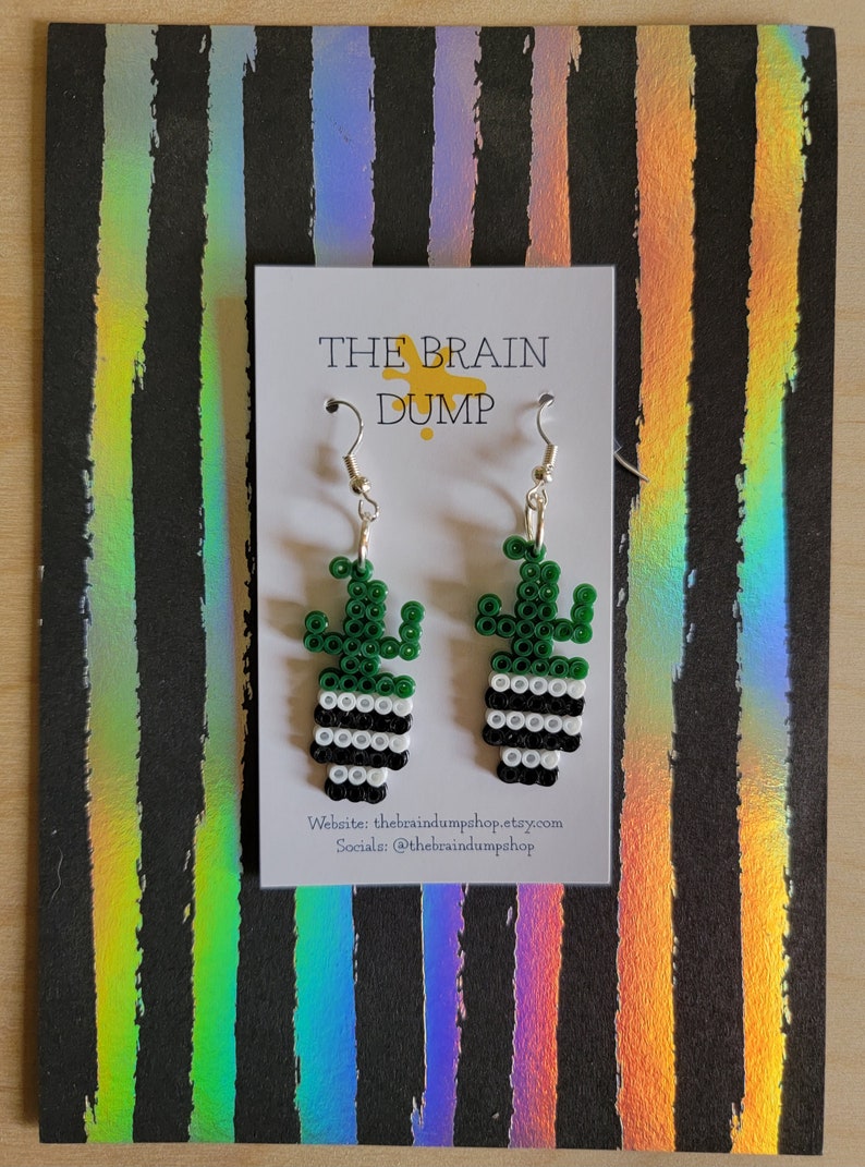 Succs to Be You Cute Plant Succulent Mini Perler Bead Earrings Plant ...