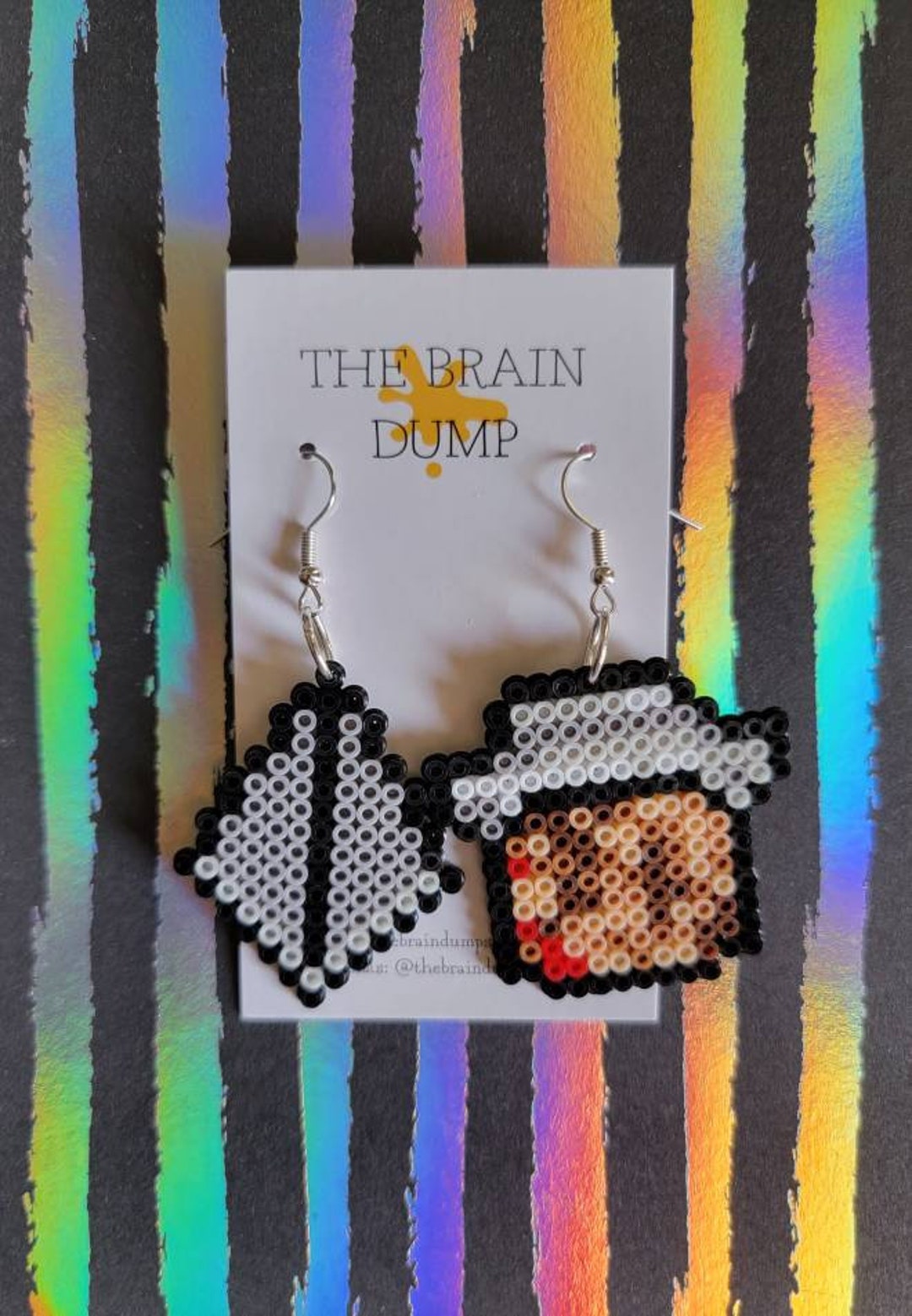 Shh Mini Silent Hill Inspired Perler Beads Dangle Earrings Cute Jewelry ...