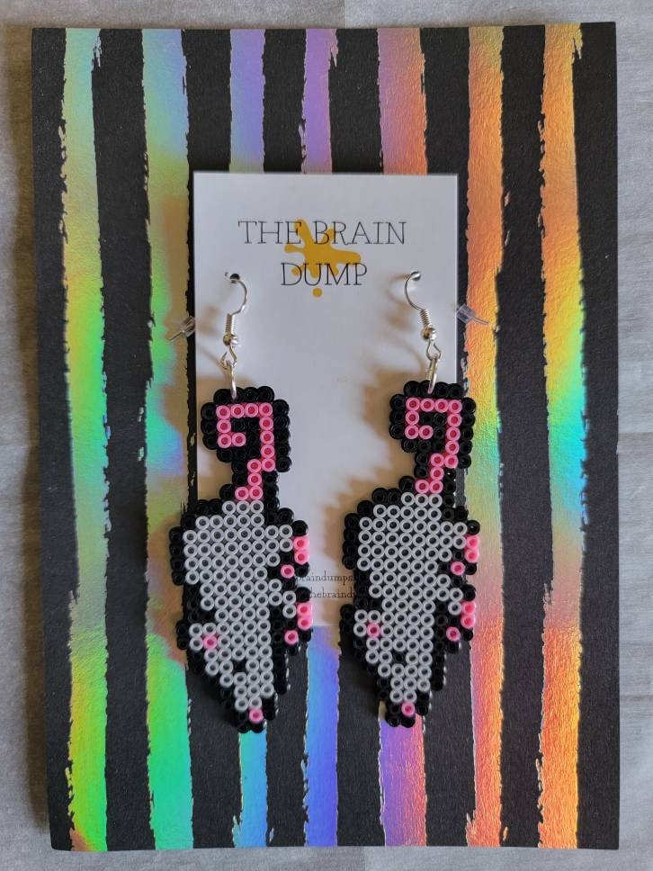 Oh Rats! Mini Perler Beads Dangle Earrings - Hama Beads - Fuse Beads ...