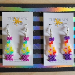 Lava Lamps! Nostalgic Trippy Lava Lamp Mini Perler Bead Dangle Earrings ...