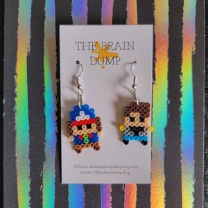 Stranger Things Inspired Mini Perler Beads Dangle Earrings Hama Beads ...