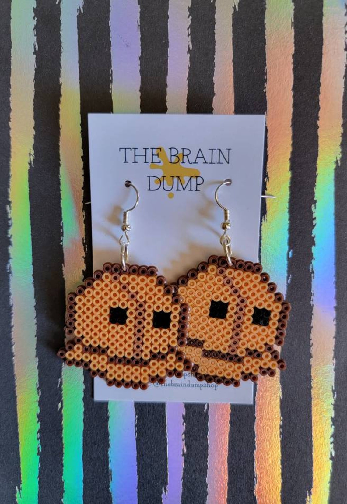 Trick 'R Treat Mini Sam & Lollipop Perler Beads Earrings Cute Jewelry ...