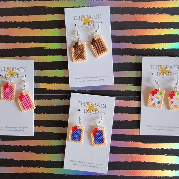 The Brain Dump Perler Bead Earrings - Etsy The Brain Dump Perler Bead Earrings - Etsy