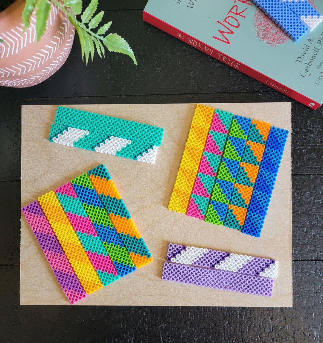 2 for 1 Cute Multicolored Perler Bookmarks, Book Lover's Gift, Book ...
