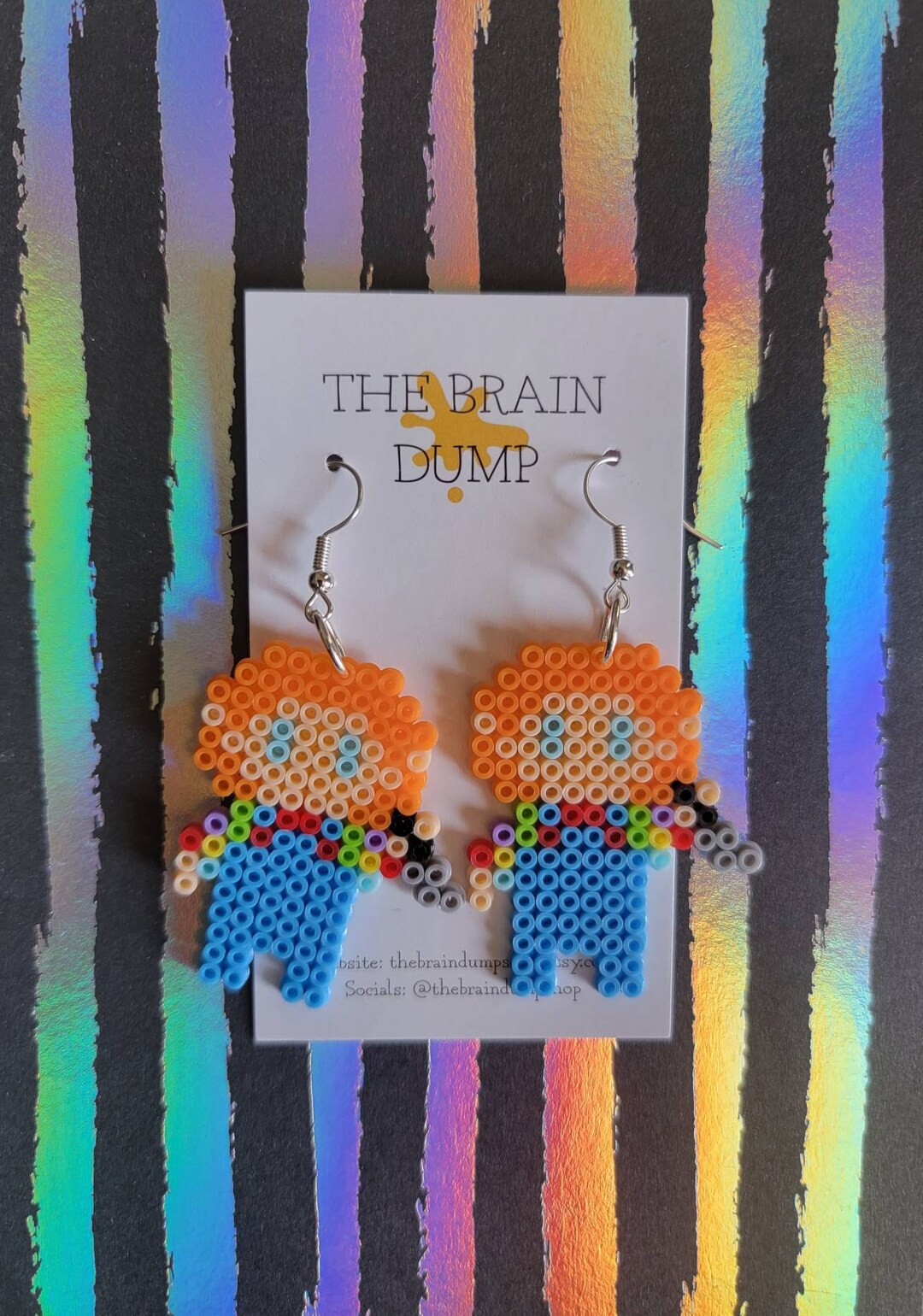 Buen chico Mini Chucky Inspired Perler Beads Dangle Pendientes Linda ...