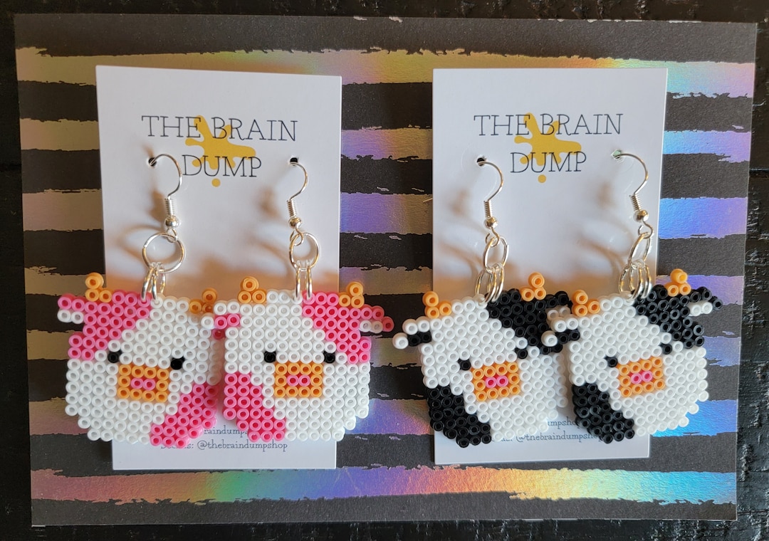 Holy Squishmallows! Cute Cow Squishmallow Inspired Mini Perler Beads ...