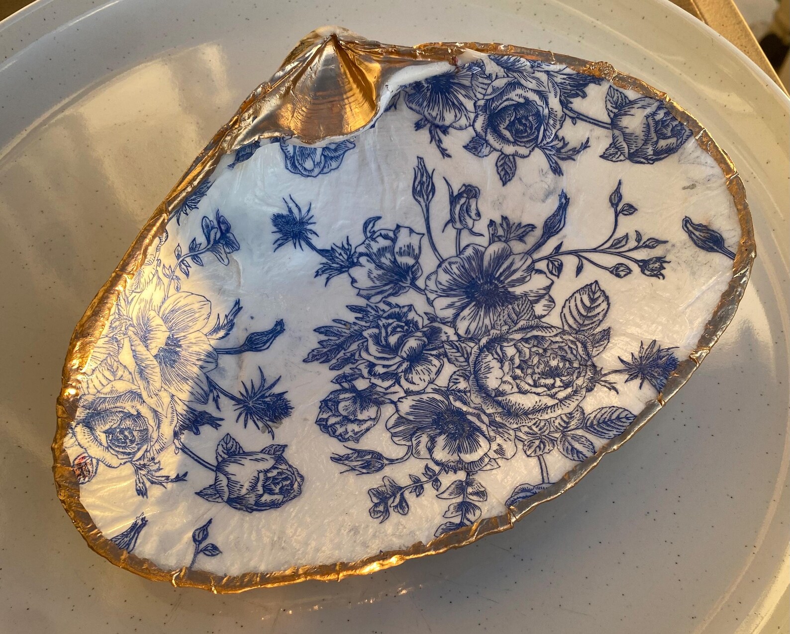 Personalized Clam Shell Jewelry Dish | Custom Handcrafted Shell Decor ...