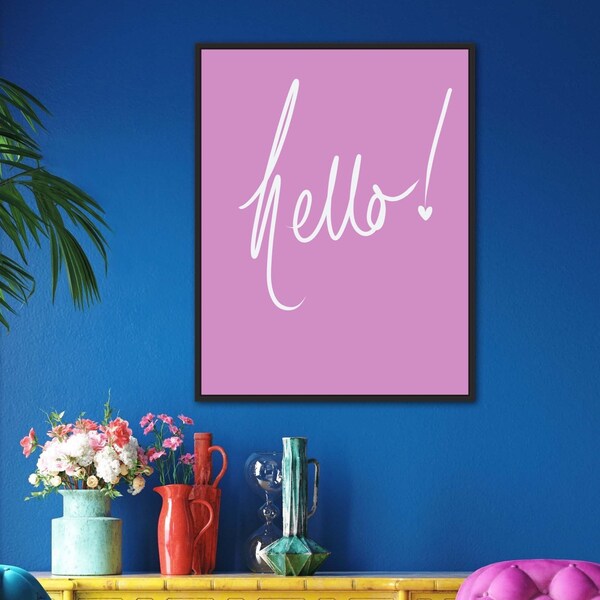 Hello Poster - Etsy UK