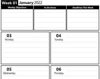 2022 Remarkable Planner - Etsy