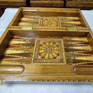 Backgammon, 17" Backgammon Set, Free Checkers, Handmade, Mosaic ...