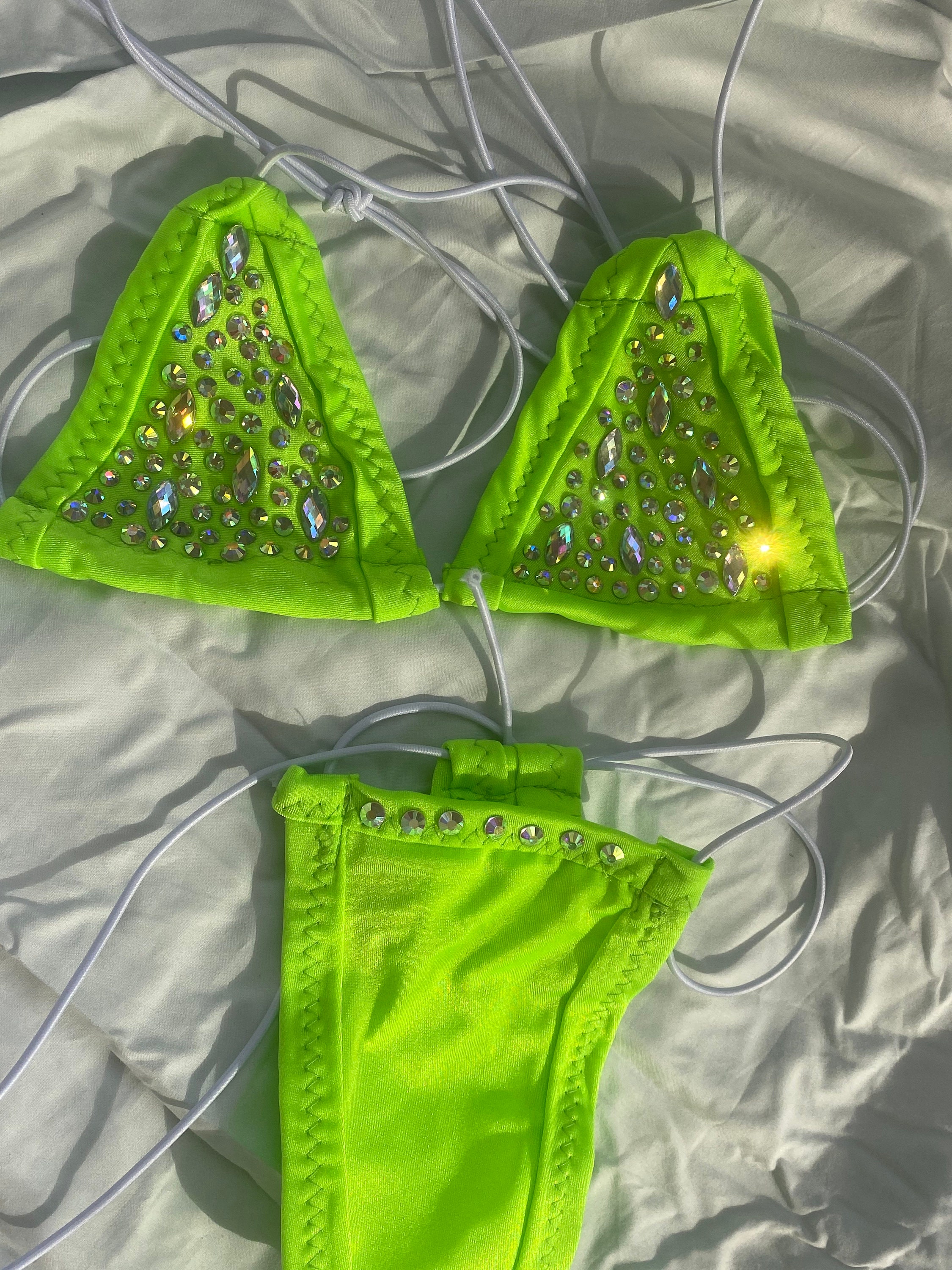 Mini Green Floss Top and Bottom Set Size - Etsy