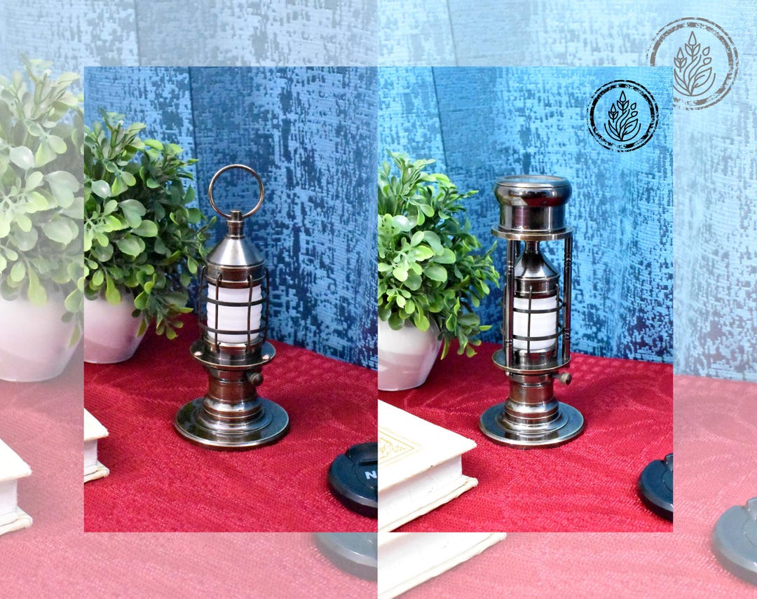 Brass Anchor Light Nautical Lantern With Optional Compass Vintage ...