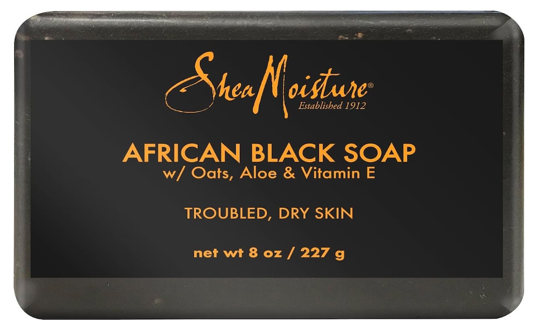 Shea Moisture Organic African Black Soap Bar With Shea Butter, 8oz - Etsy