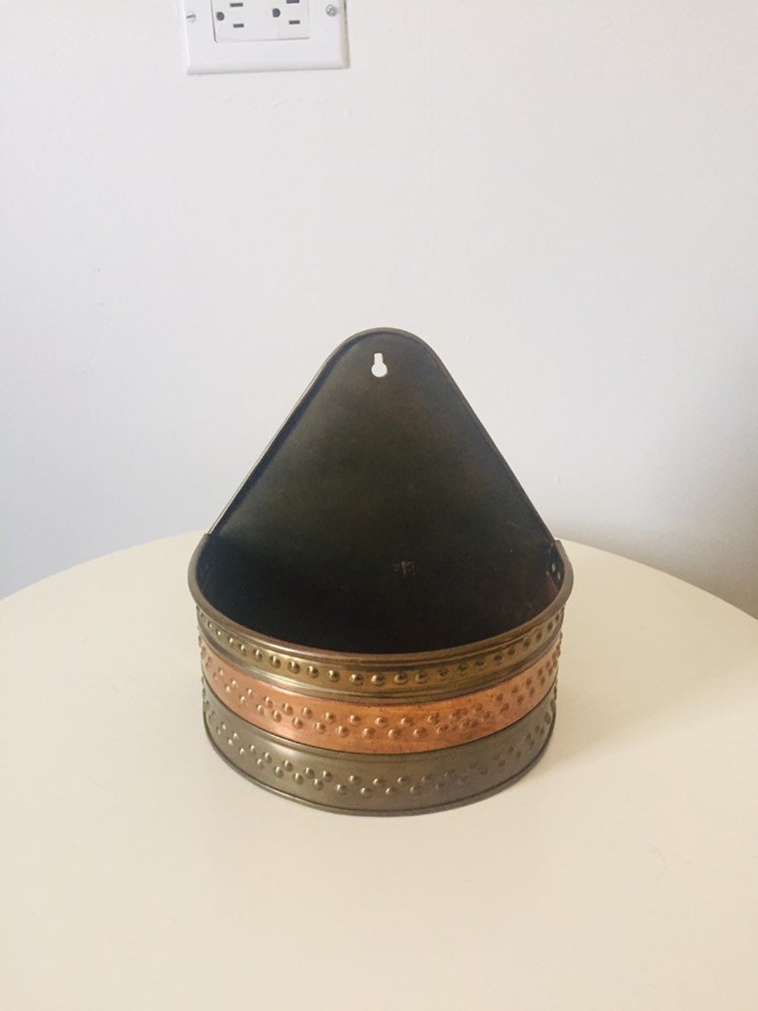 Brass and Copper Wall Planter. - Etsy