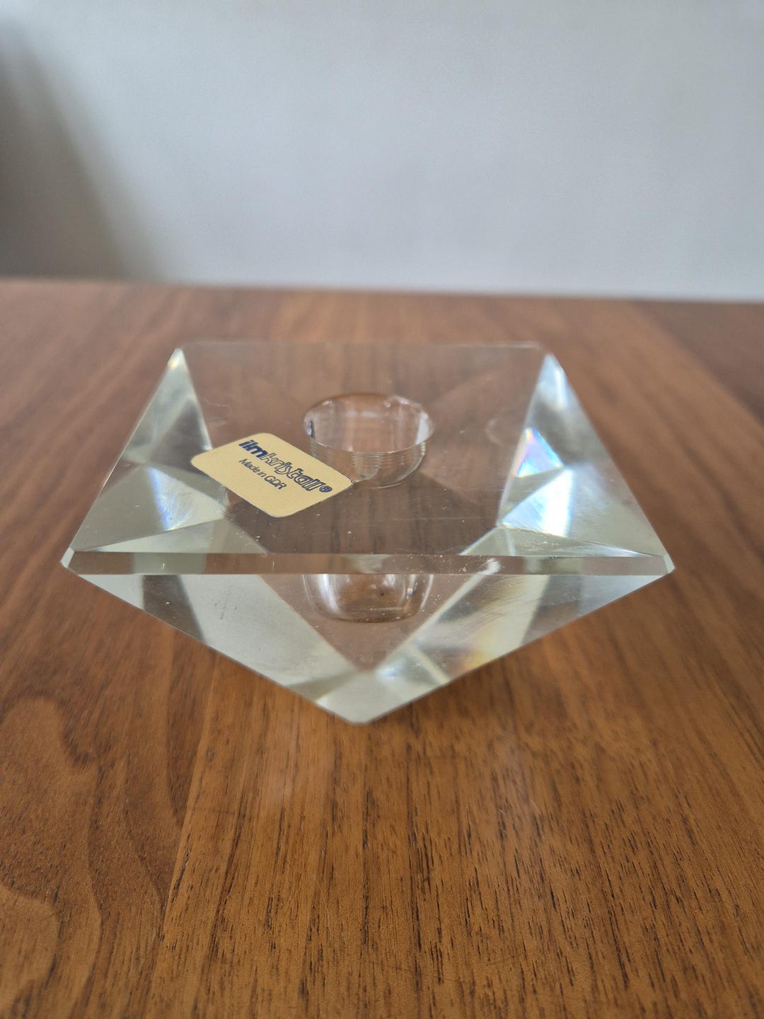 A Heavy Crystal Candlestick. 517 Grams - Etsy