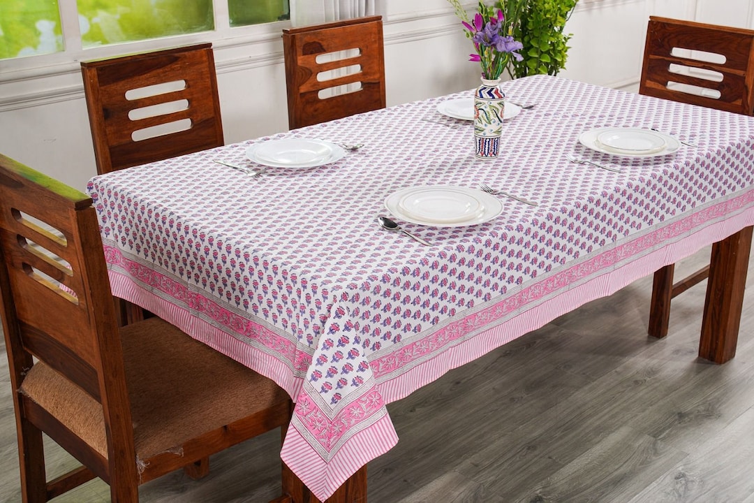 CPC Tablecloth 100% Cotton Indian Block Print Rectangle Table - Etsy