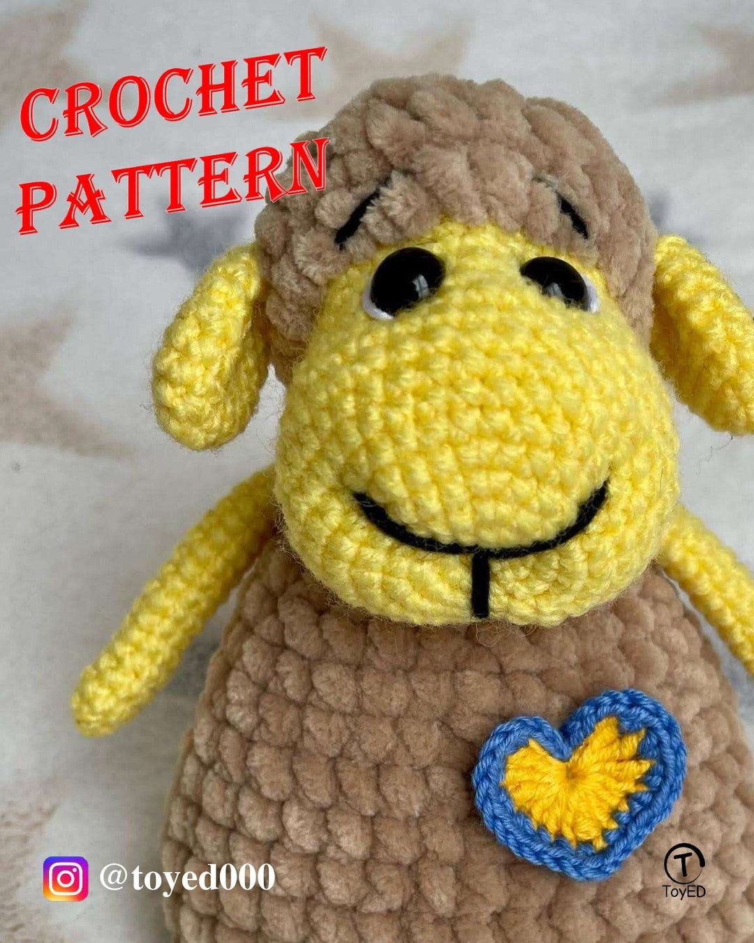 Sheep Crochet Pattern ENG PDF, Baby Lamb Crochet, Crochet Stuffed ...