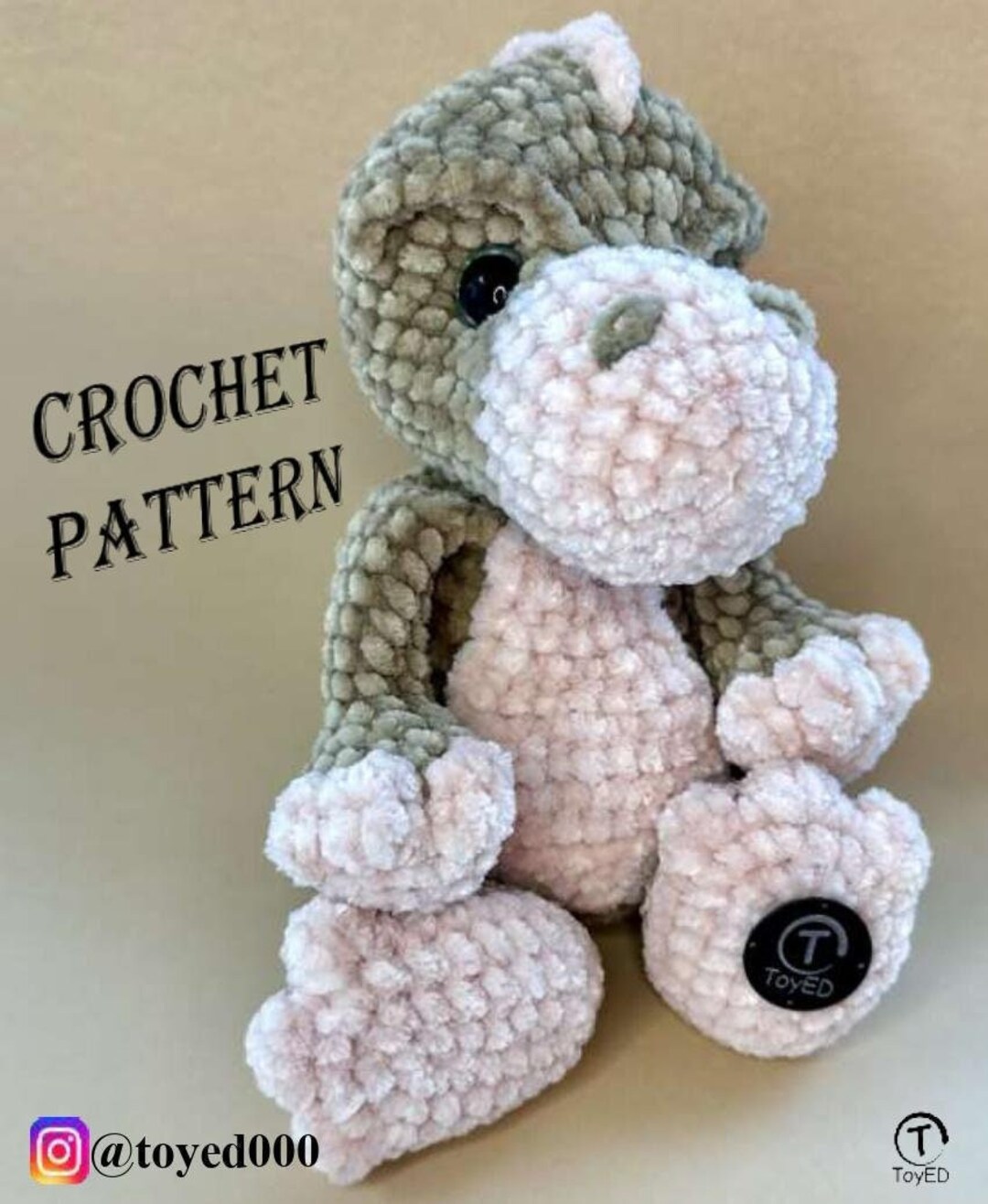 Crochet Plushie Dragon-dragon Crochet Pattern PDF Tutorial-crochet ...