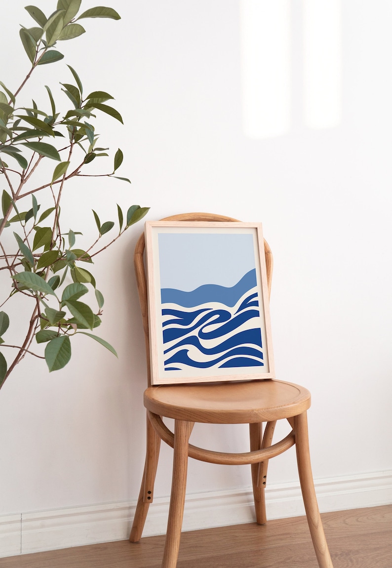 Abstract Ocean Wave Print: Coastal Wall Art (digital Download) - Etsy
