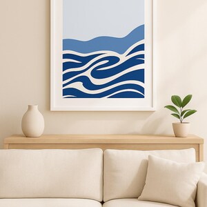 Abstract Ocean Wave Print: Coastal Wall Art (digital Download) - Etsy