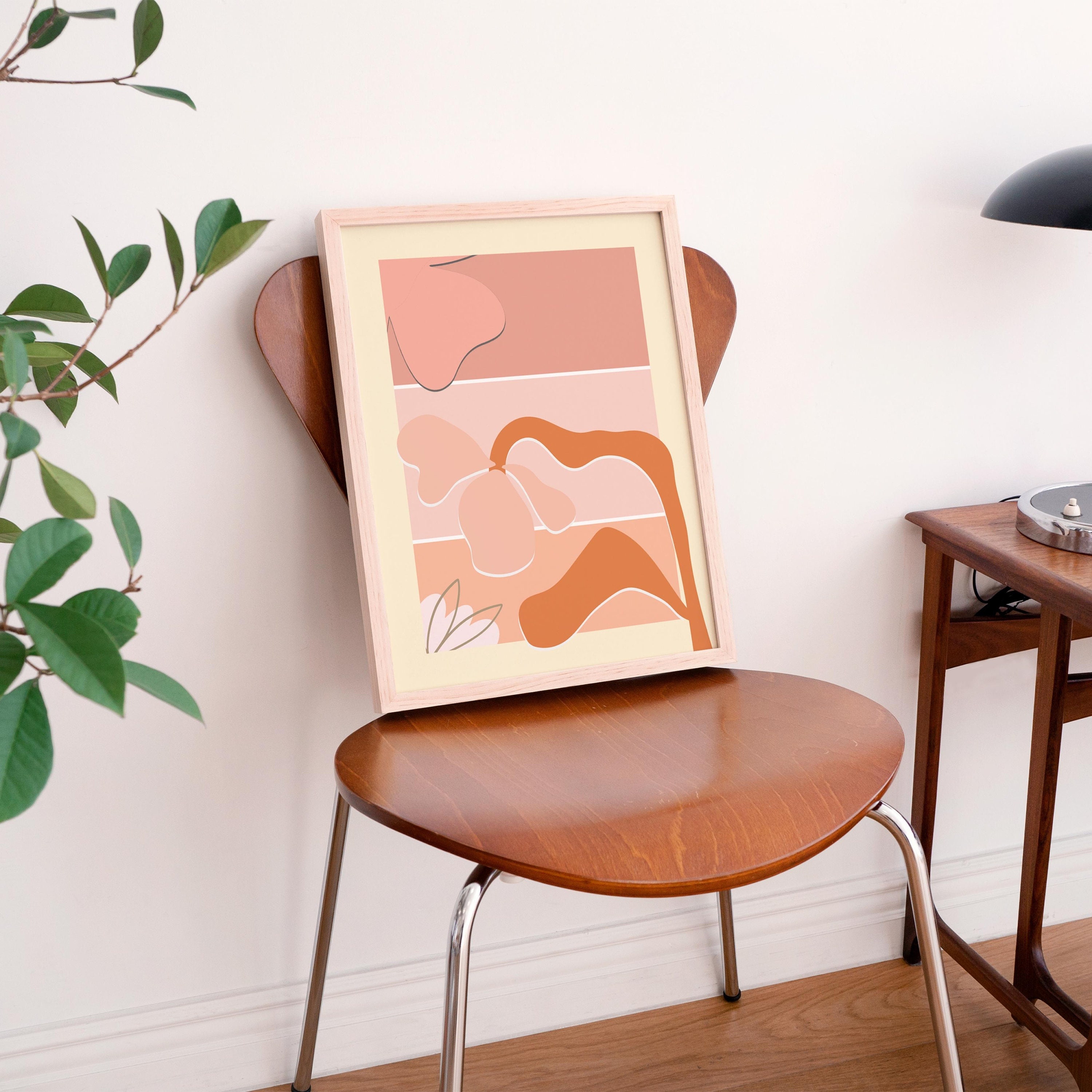 Boho Style Art Print, Color Block Print, Botanical, Floral Print ...