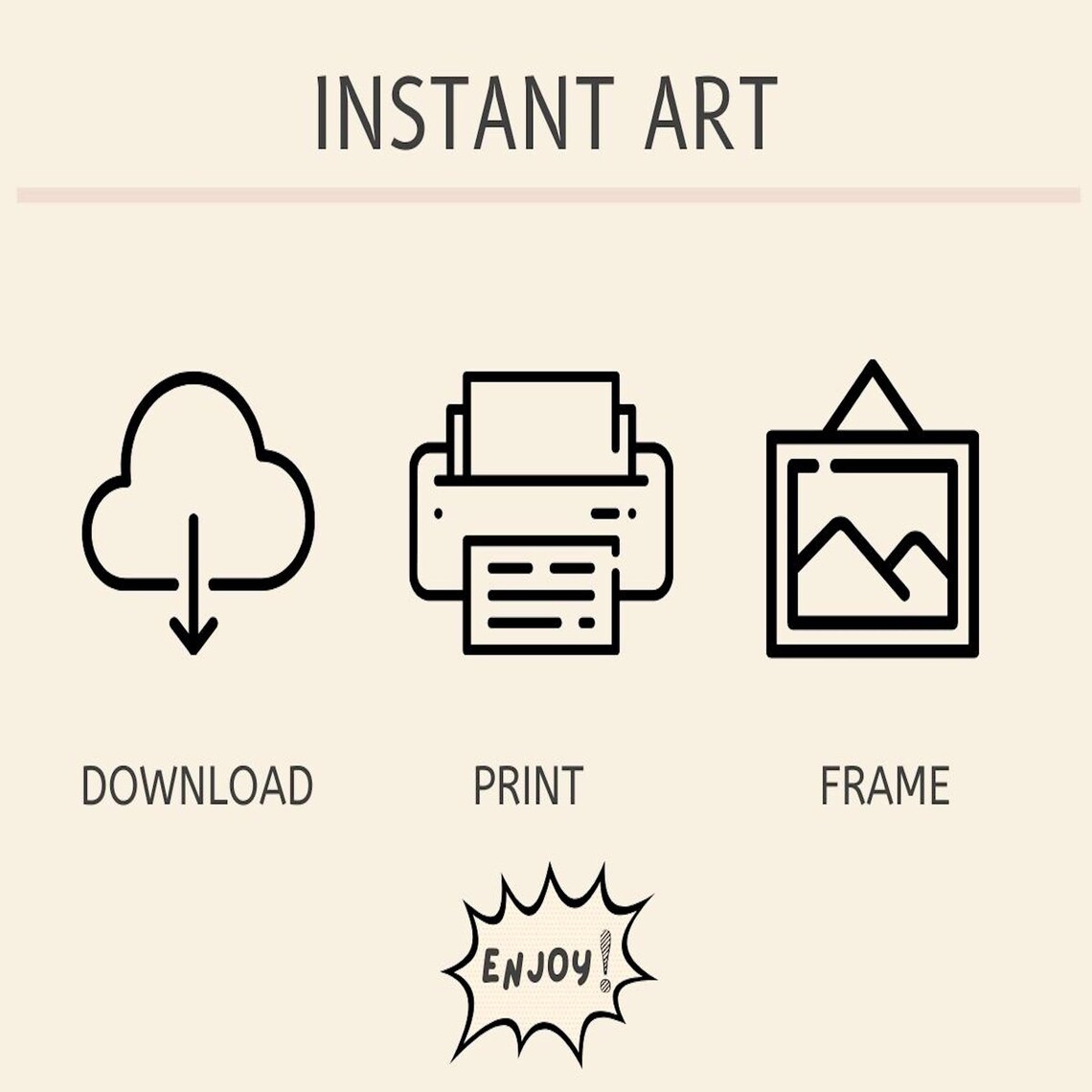 Ramen Bowl and Sushi Food Instant Wall Art, Printable Kitchen Wall ...